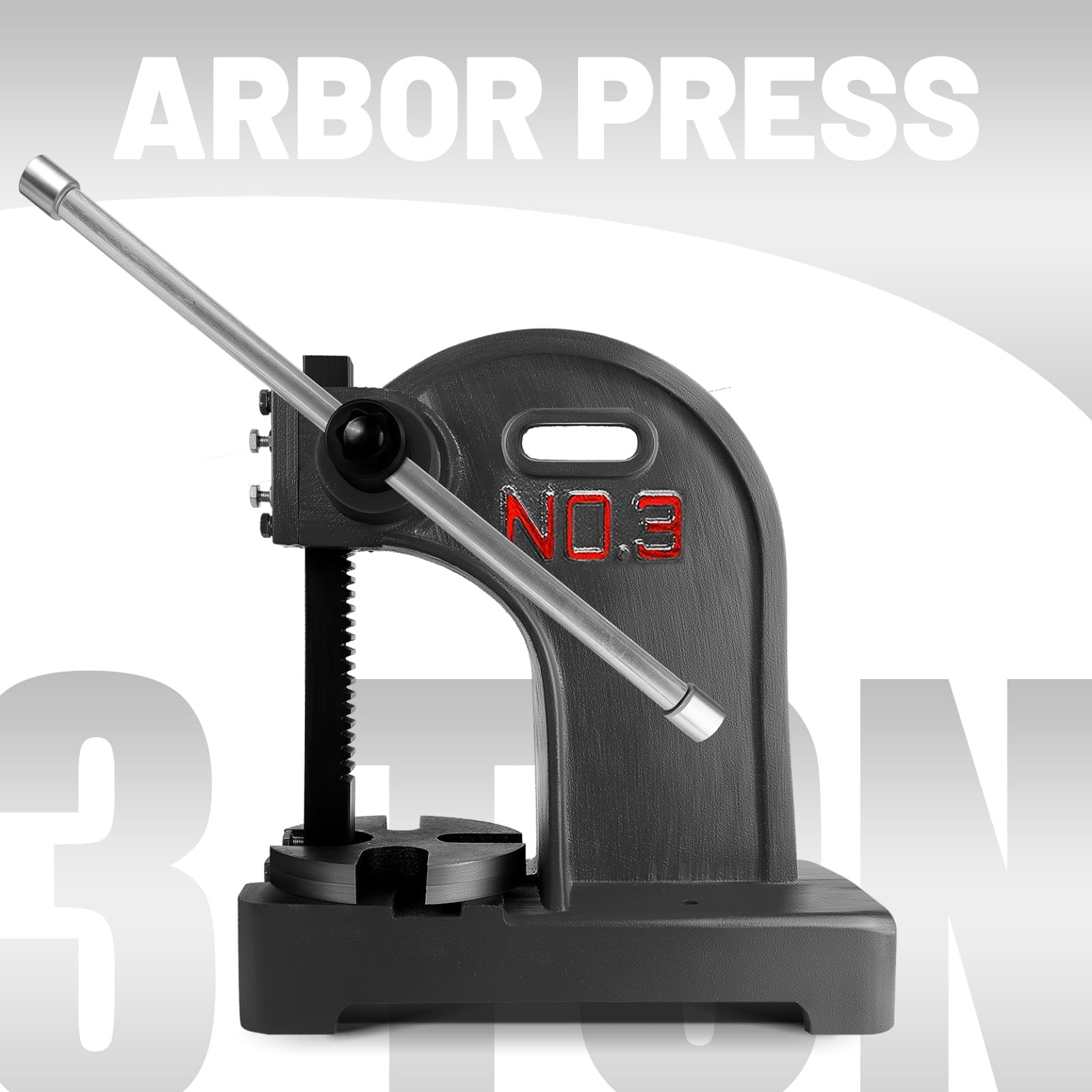 Arbor Press, 12in Work Height Manual Lever Press, 3 Ton Heavy-duty ...