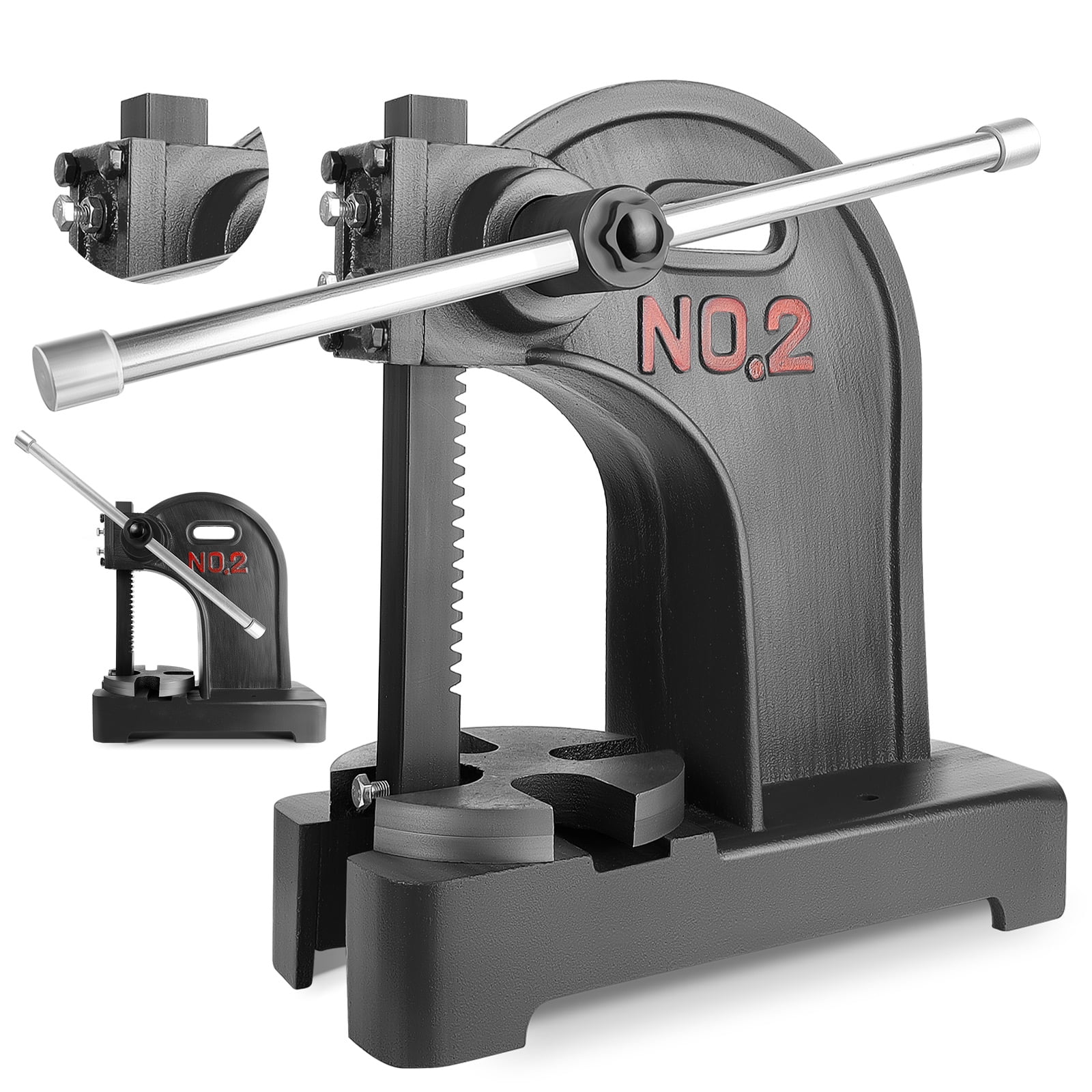 Arbor Press Machine, 2 Ton Load, Hand Arbor Press, Shaft Press, Black ...