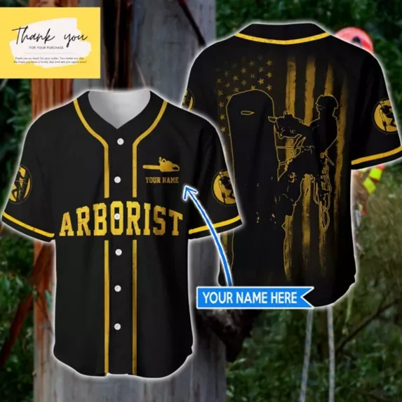Arborist Personalized Baseball Jersey Shirt Custom Name Baseball Jersey ...