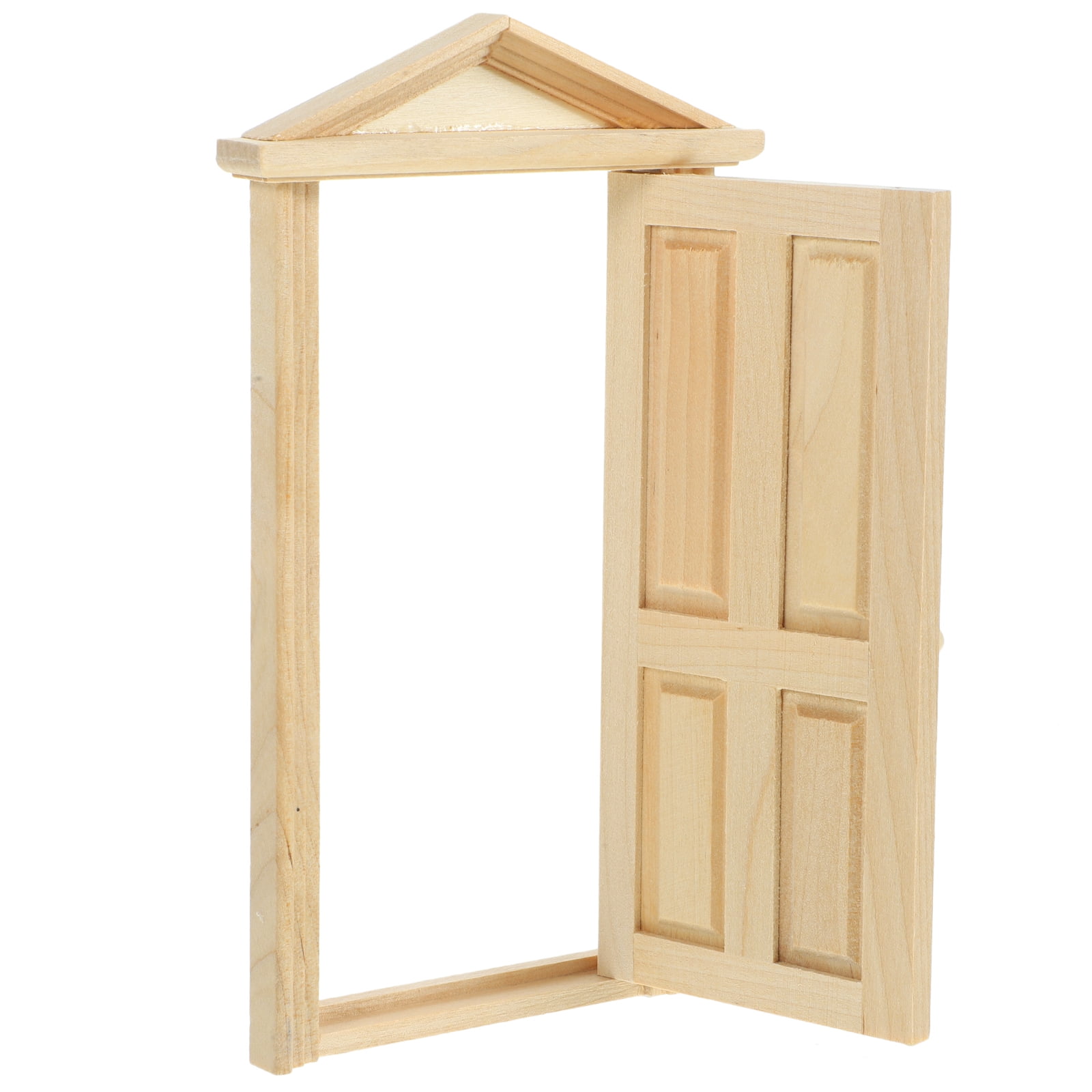 Arborister 1:12 Scale Wooden Dollhouse Door Miniature Fairy Door for ...