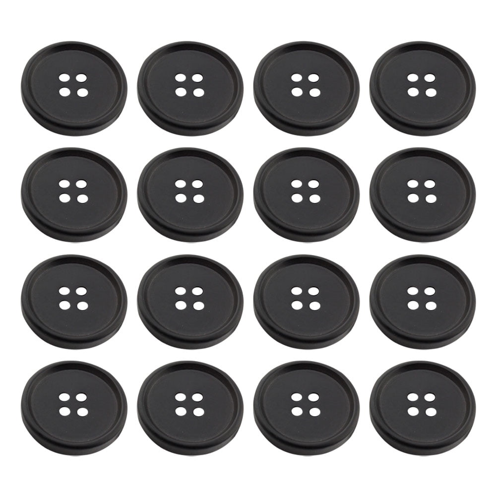 Arborister 100 Black Resin 4 Hole Coat Buttons - 20mm - Walmart.com