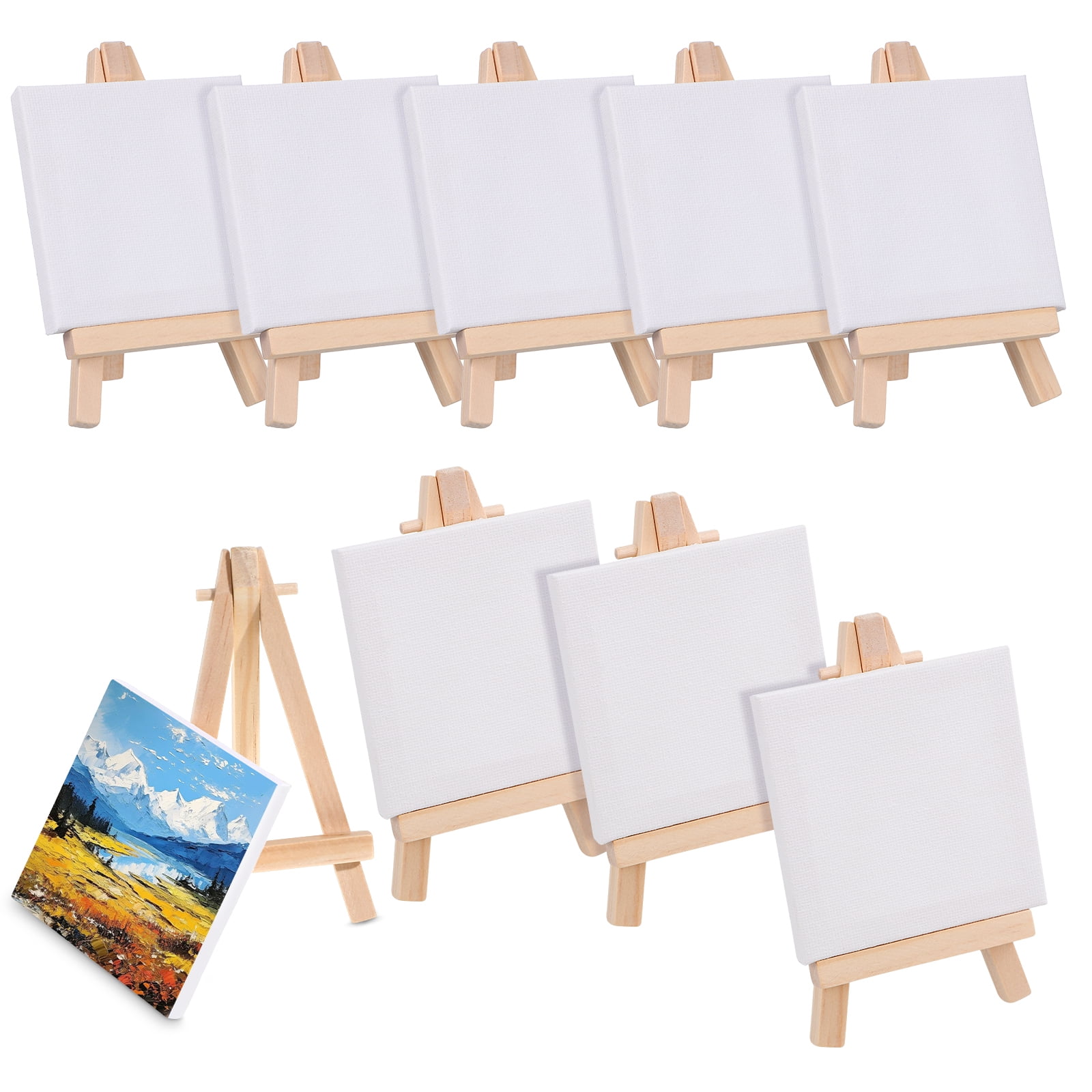 Arborister 12Pcs Small White Canvas Panels for Artwork & Party Signs ...