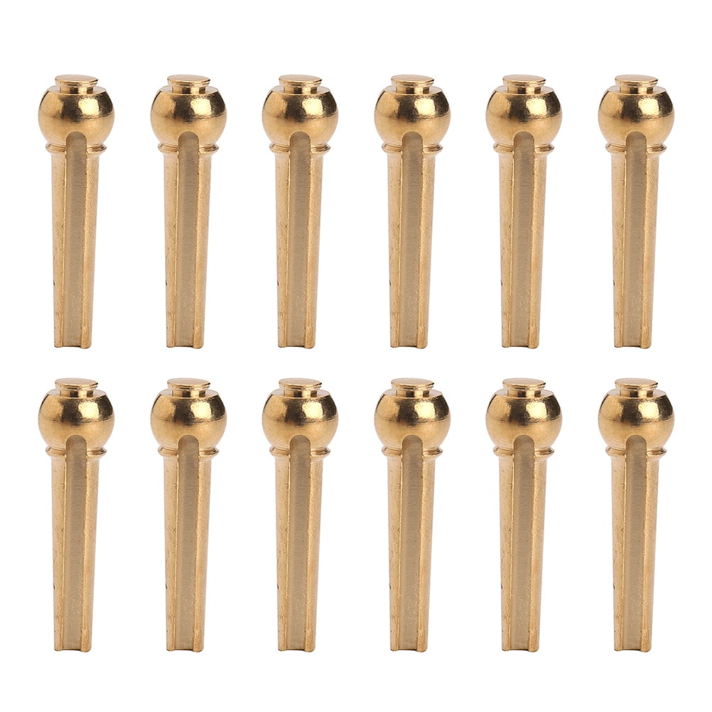 Arborister 12pcs Acoustic/Electric Guitar Brass Bridge Pegs Replacement ...