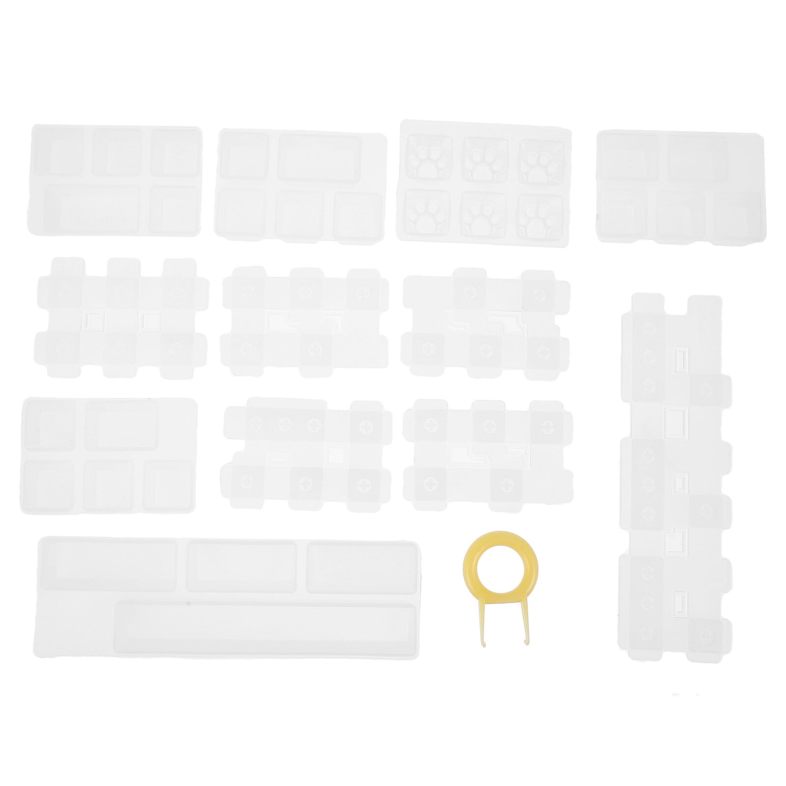 Arborister 13pcs DIY Keycap Molds for Resin Key Caps & Silicone Mold ...