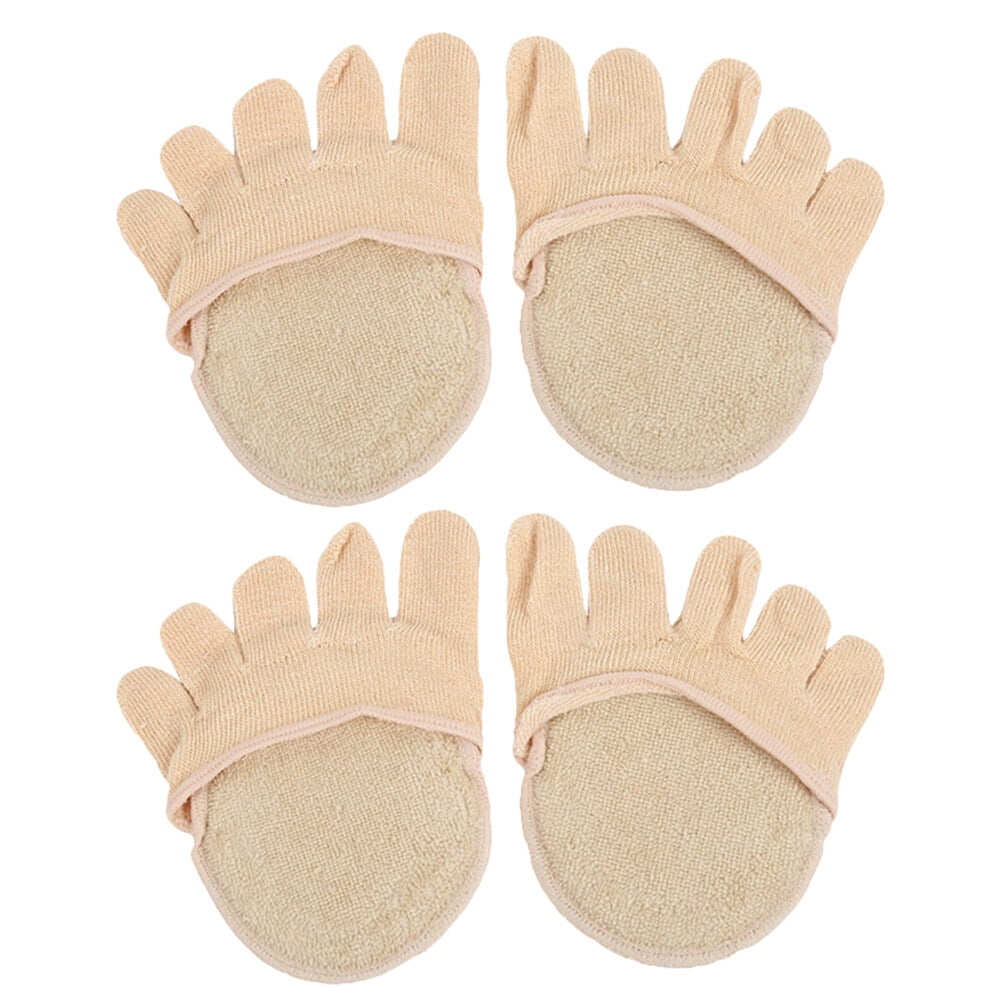 Arborister 2 Pairs Womens Invisible Toe Topper Socks for Black ...