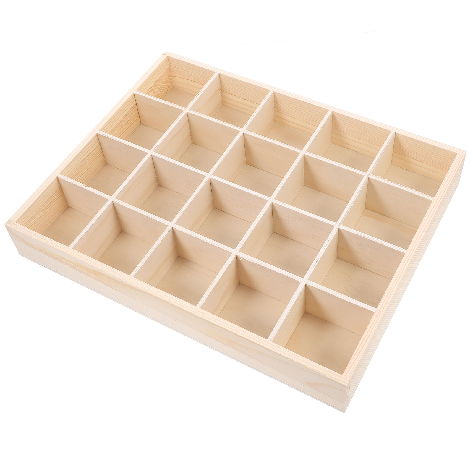 Arborister 20 Compartment Wood Storage Box for Socks: Organizer Tray ...