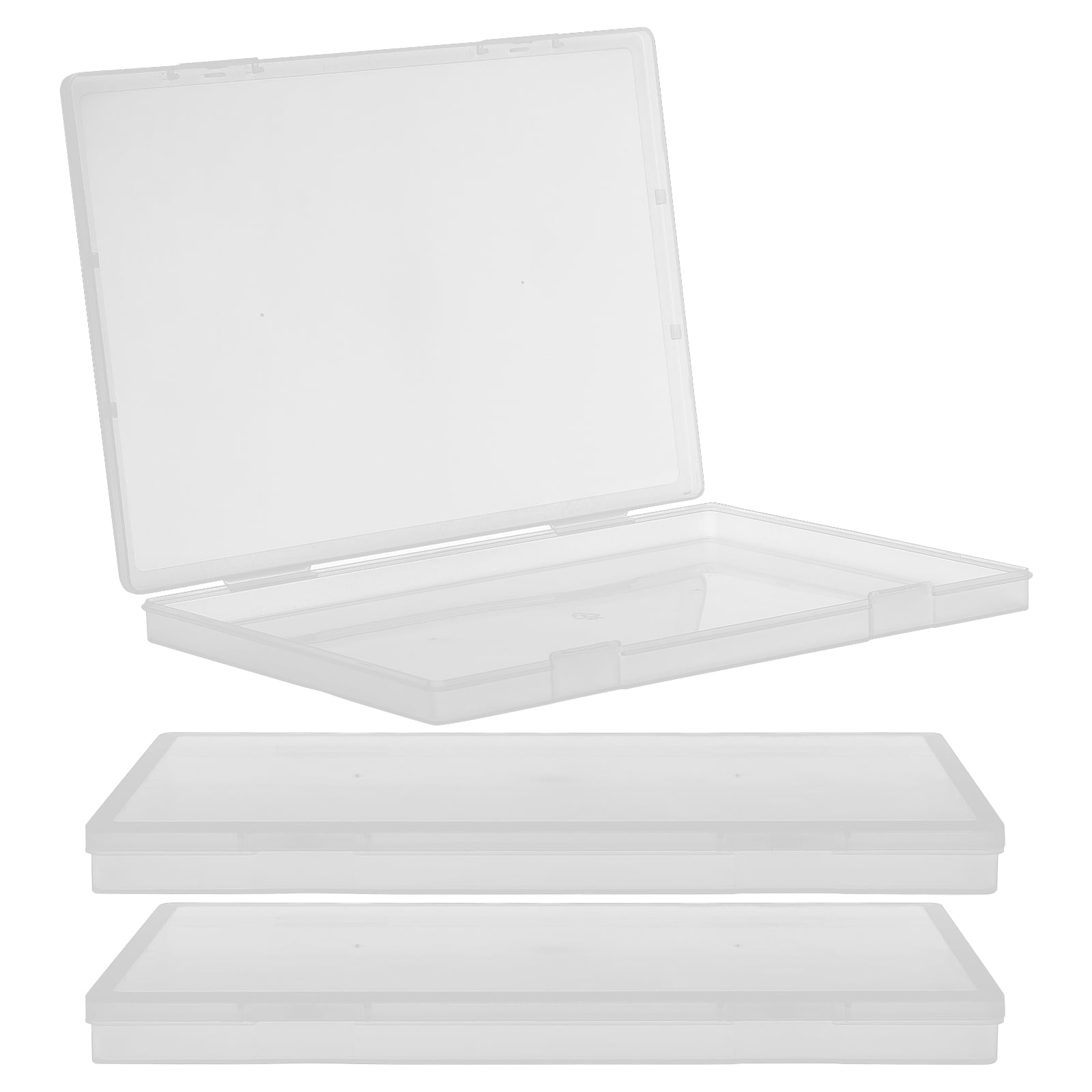 3Pcs Clear Small Parts Organizer Box Portable Storage Container Tool ...