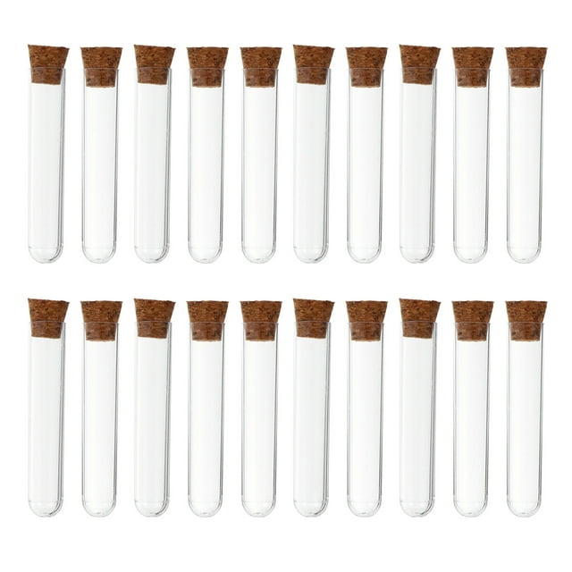 Arborister 40pcs Clear Test Tubes 3ml with Wood Stoppers - Science Lab ...