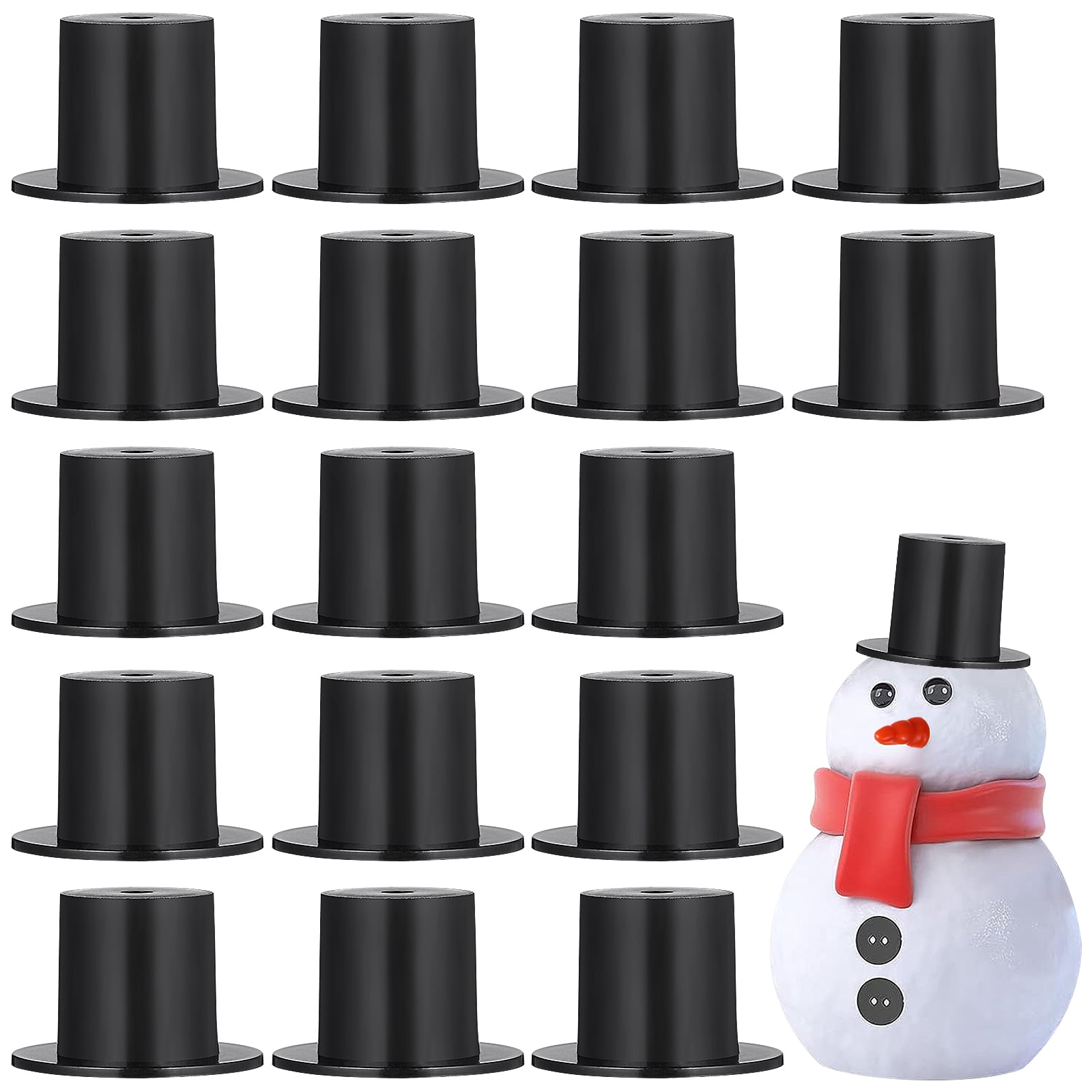 Arborister 50Pcs Small Plastic Top Hats for Christmas Party Decor Mini ...