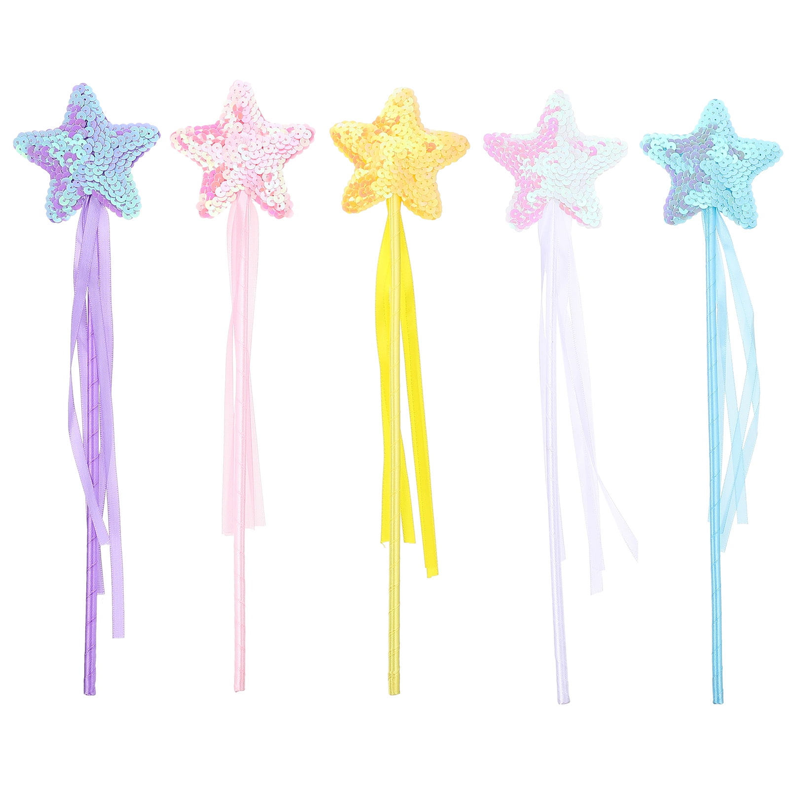Arborister 5Pcs Girls Fairy Wands Shiny Star Fairy Stick Cosplay Party ...