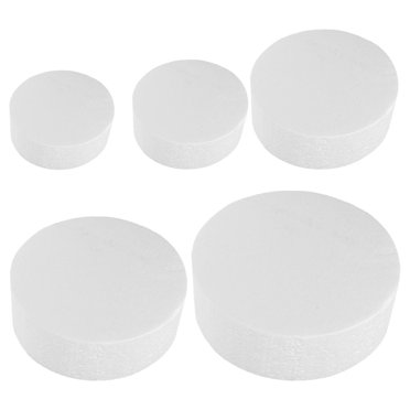 Oasis Supply 5 Piece Round EPS Foam Fake Cake Set / Dummy Cake Set - 5 ...