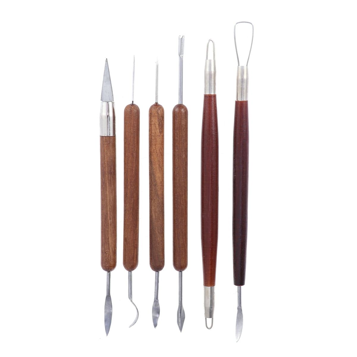 Arborister 6pc Wooden Handle Pottery Clay Sculpture Carving Tools ...