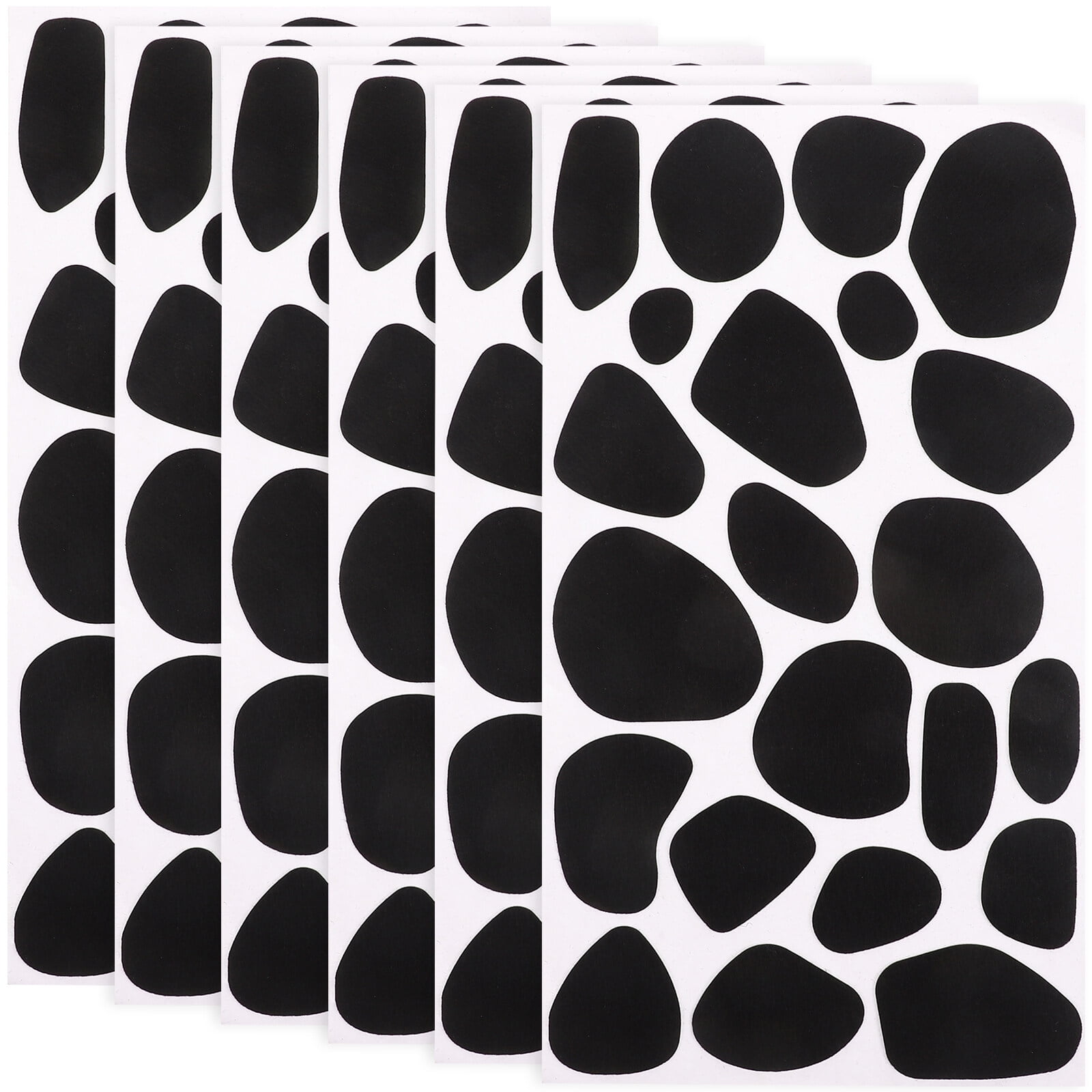 Arborister FOMIYES Cow Print Stickers - 6 Sheets of Adhesive Black Cow ...