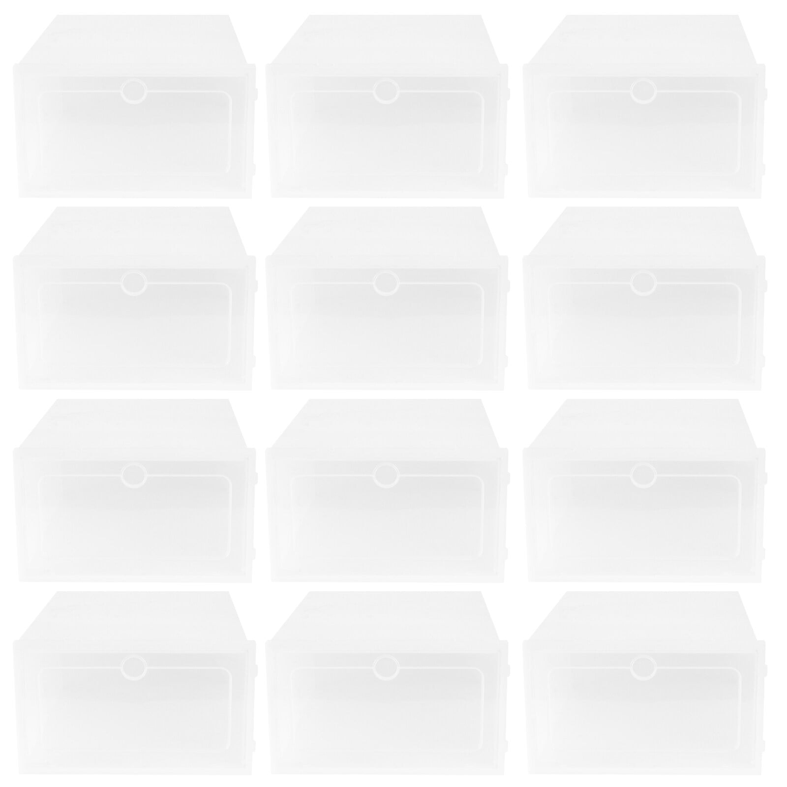 Arborister Foldable Shoe Boxes, 12 Stackable Shoes Storage Box ...