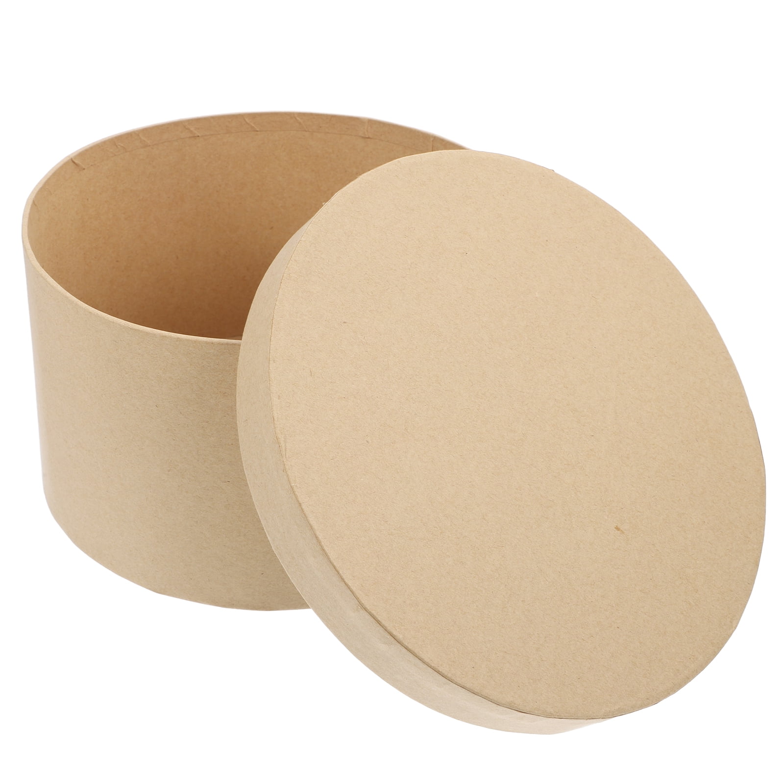 Arborister Kraft Paper Round Gift Box with Lid for Cookies and Flowers ...