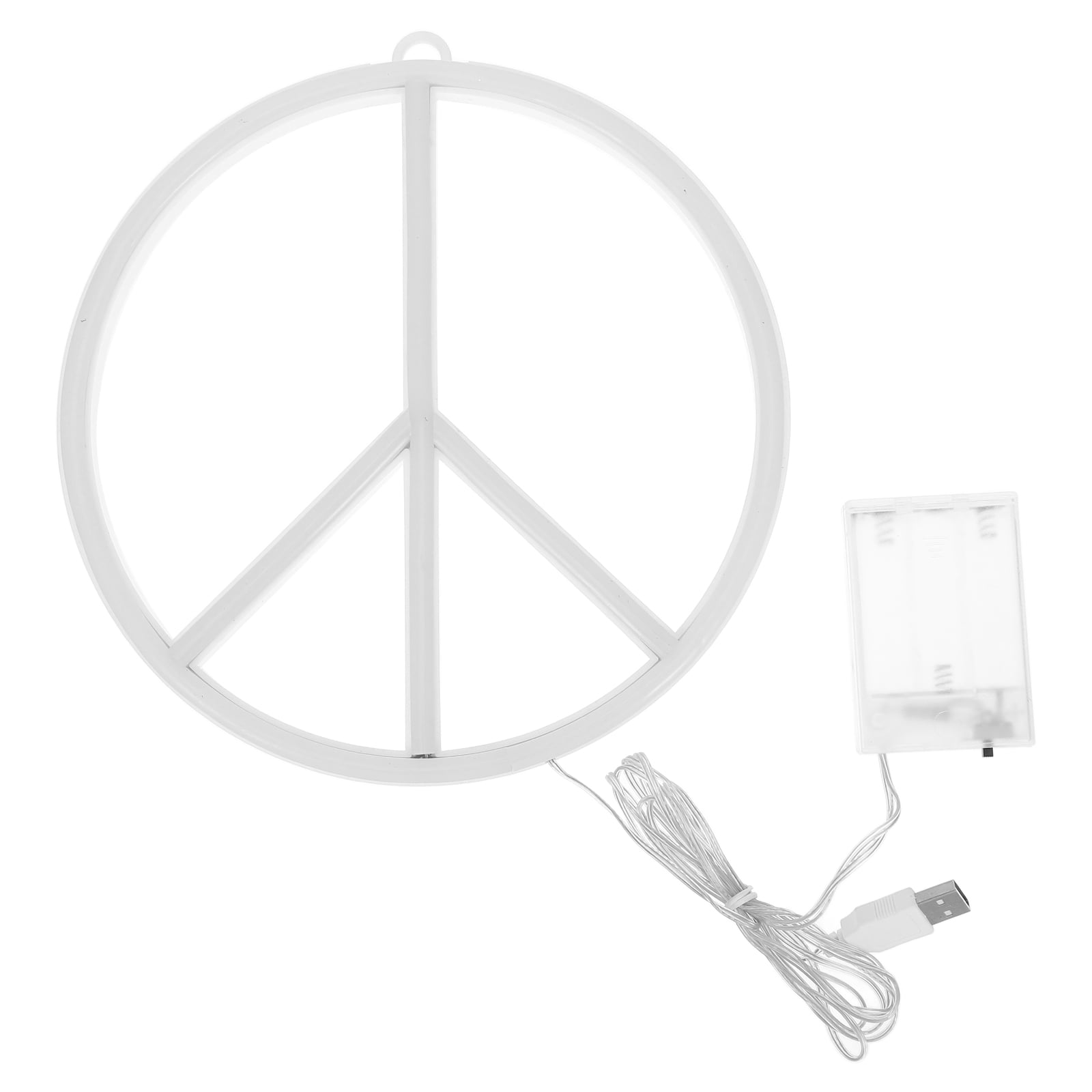 Arborister Peace Symbol Neon Sign LED Room Decor USB Powered - Walmart.com