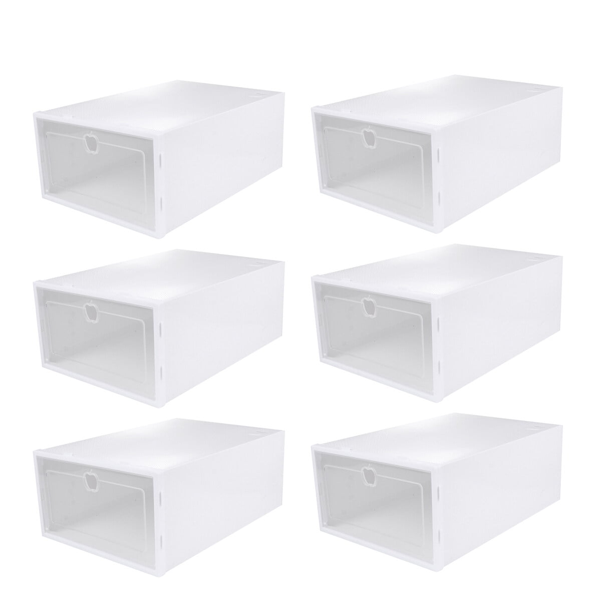 Arborister Stackable Clear Shoe Box Drawer Type Cube Container for Home ...