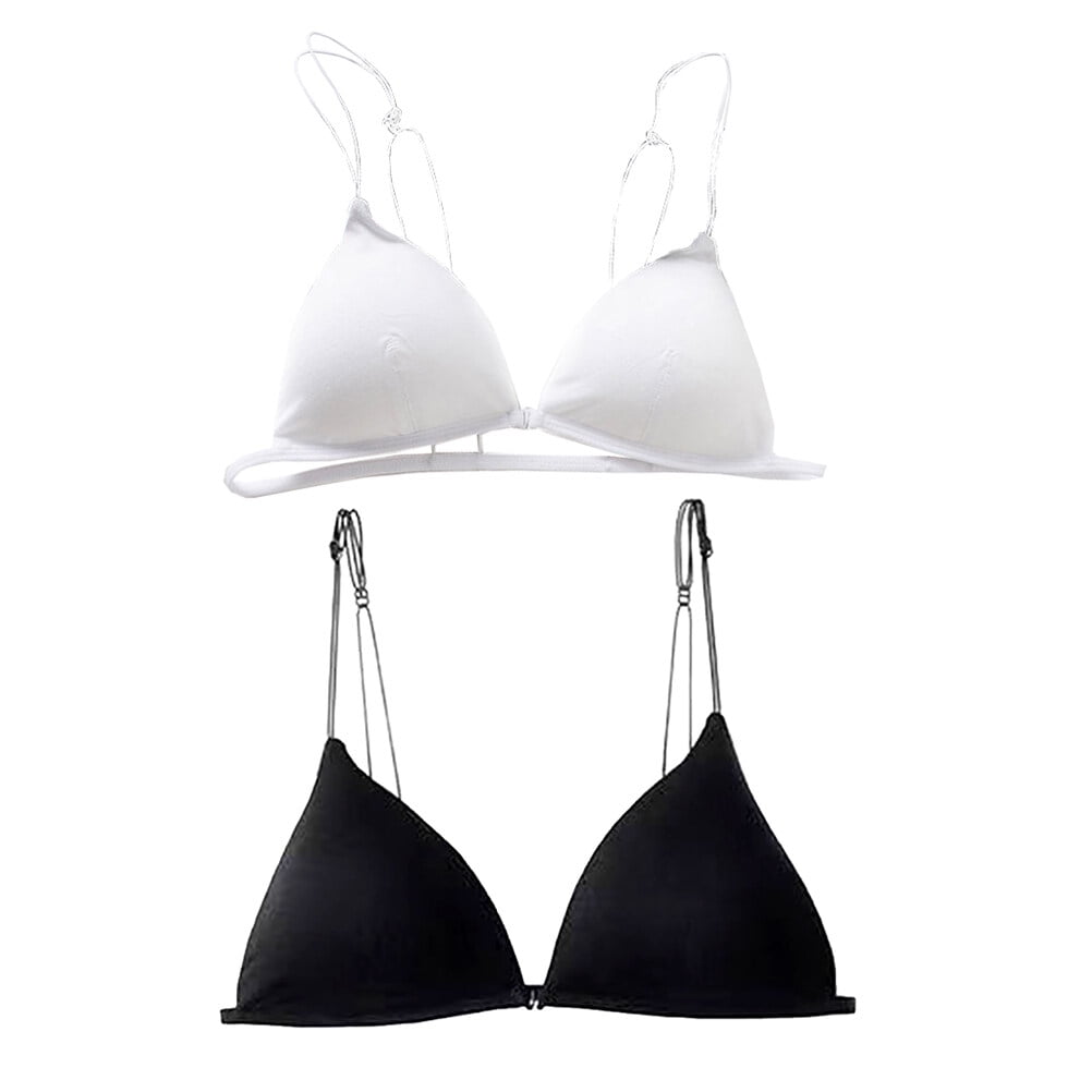 Arborister Wireless Padded Triangle Bralettes - Full Coverage (White ...