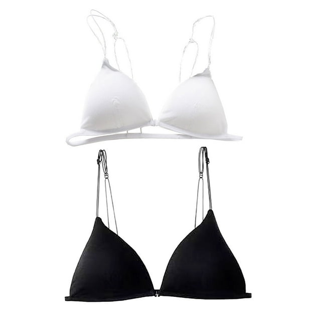 Arborister Wireless Padded Triangle Bralettes - Full Coverage (White ...