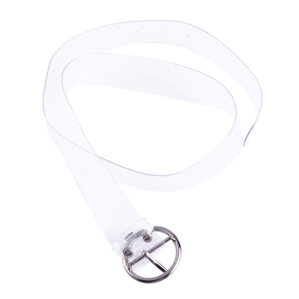 Arborister Women's Silver Transparent Resin Belt with Round Buckle ...