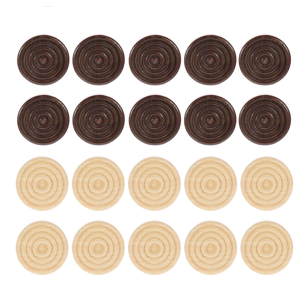Arborister Wooden Checker Pieces with Stackable Ridge - Board Game ...