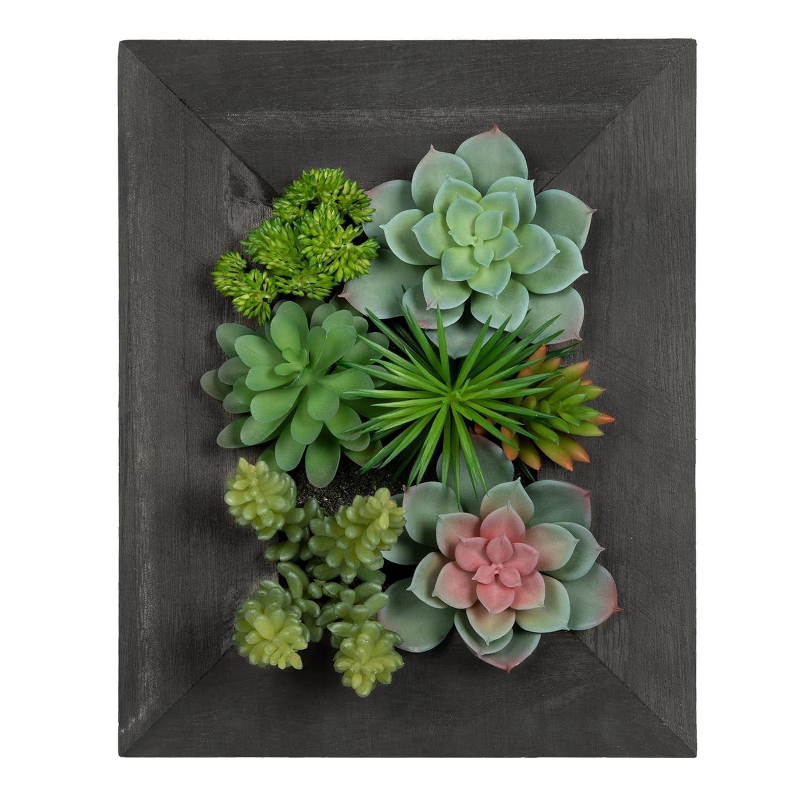 Arborus Fake Plants Succulents 3D Artificial Wall Hanging Plants Indoor ...