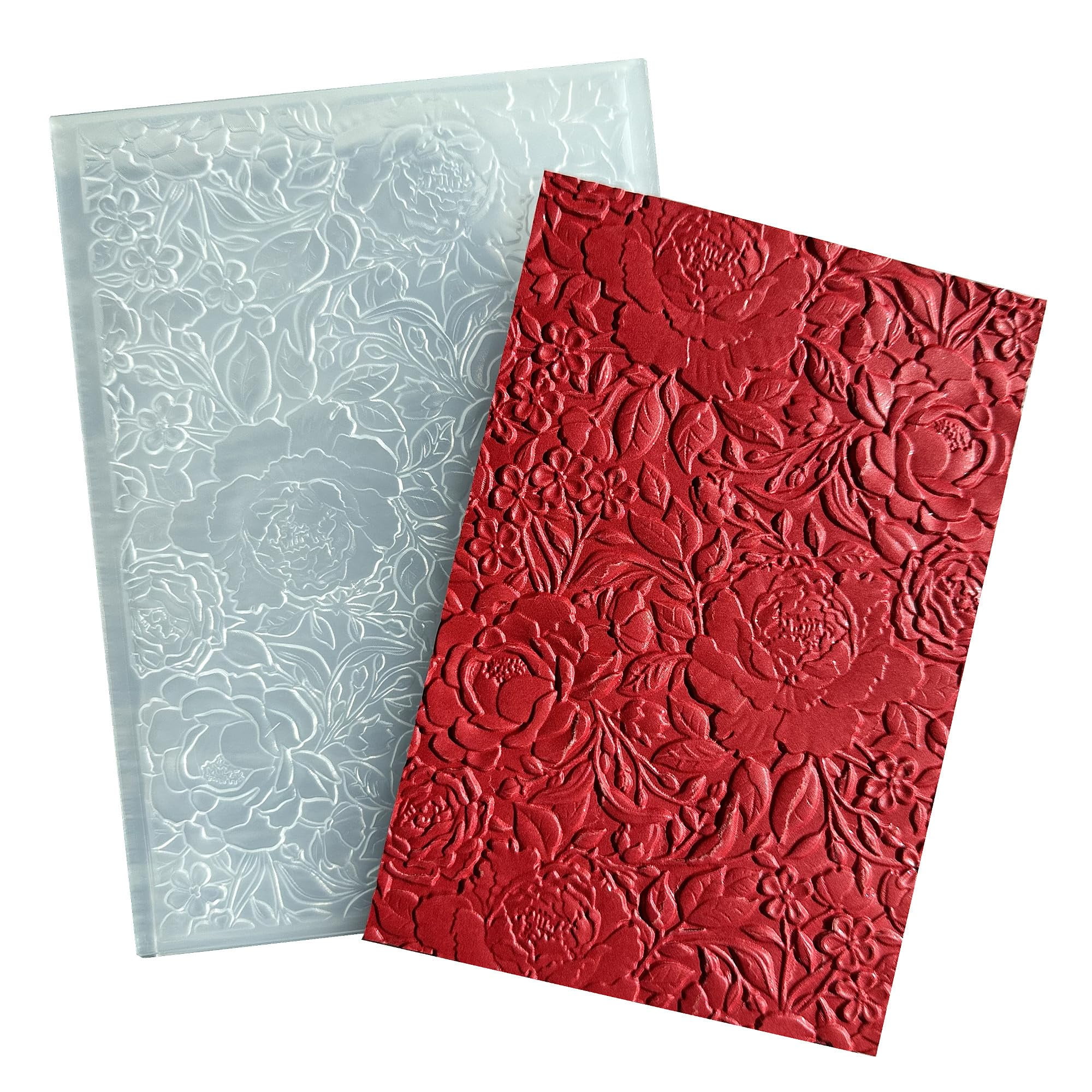 Arbuya 3D Roses Flowers TSF6 Plastic Embossing Folders for Card Making ...