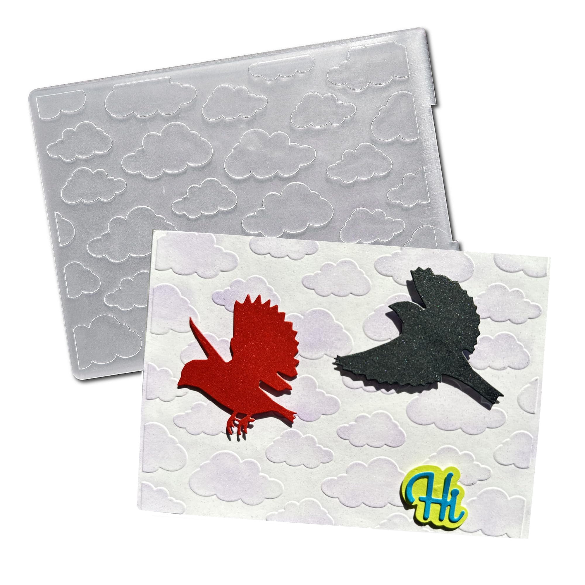 Arbuya Cloud Plastic Embossing MSF2 Folders for Card Making Clouds ...