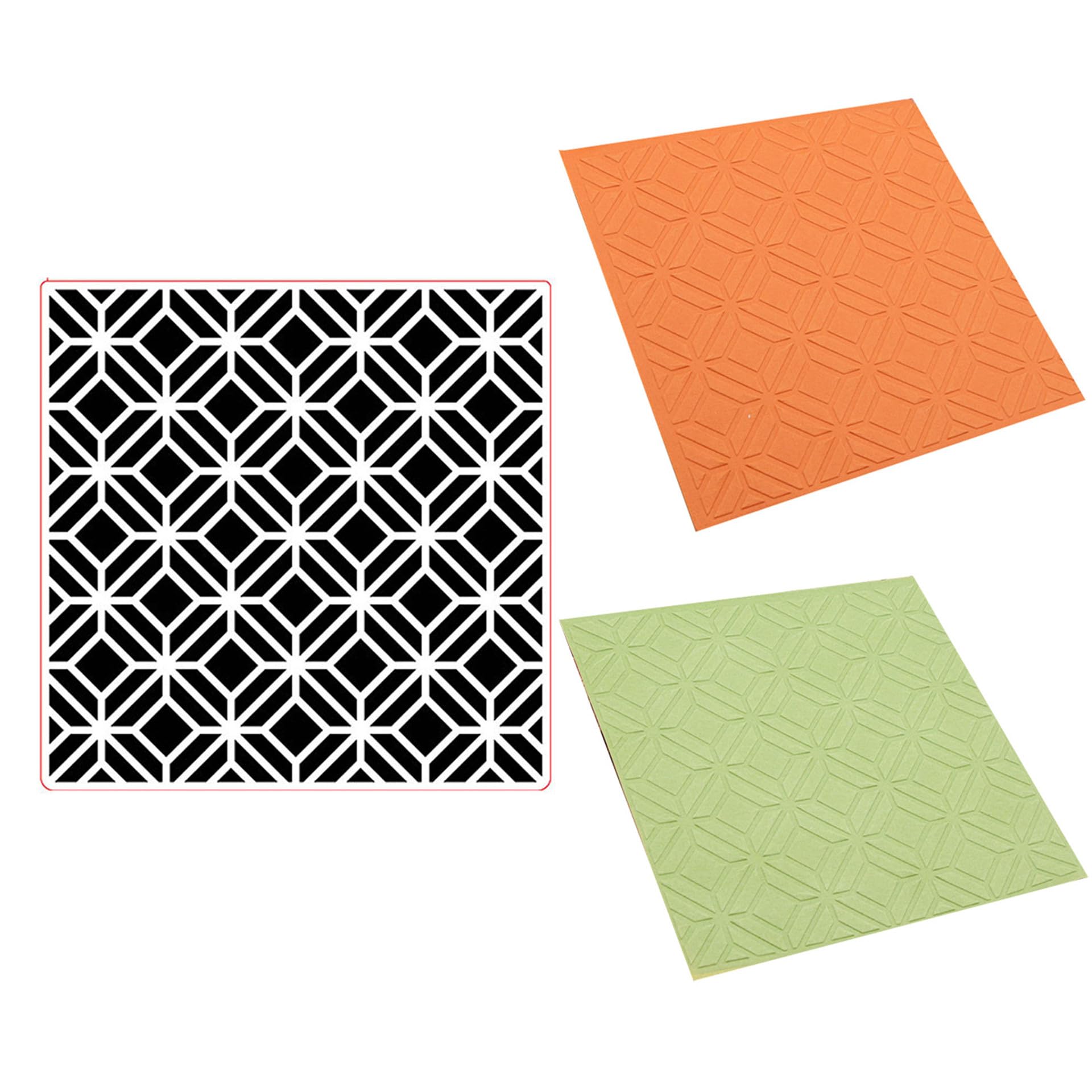 Arbuya Geometric Background Plastic SSF20 Embossing Folder (5.9"x5.9 ...