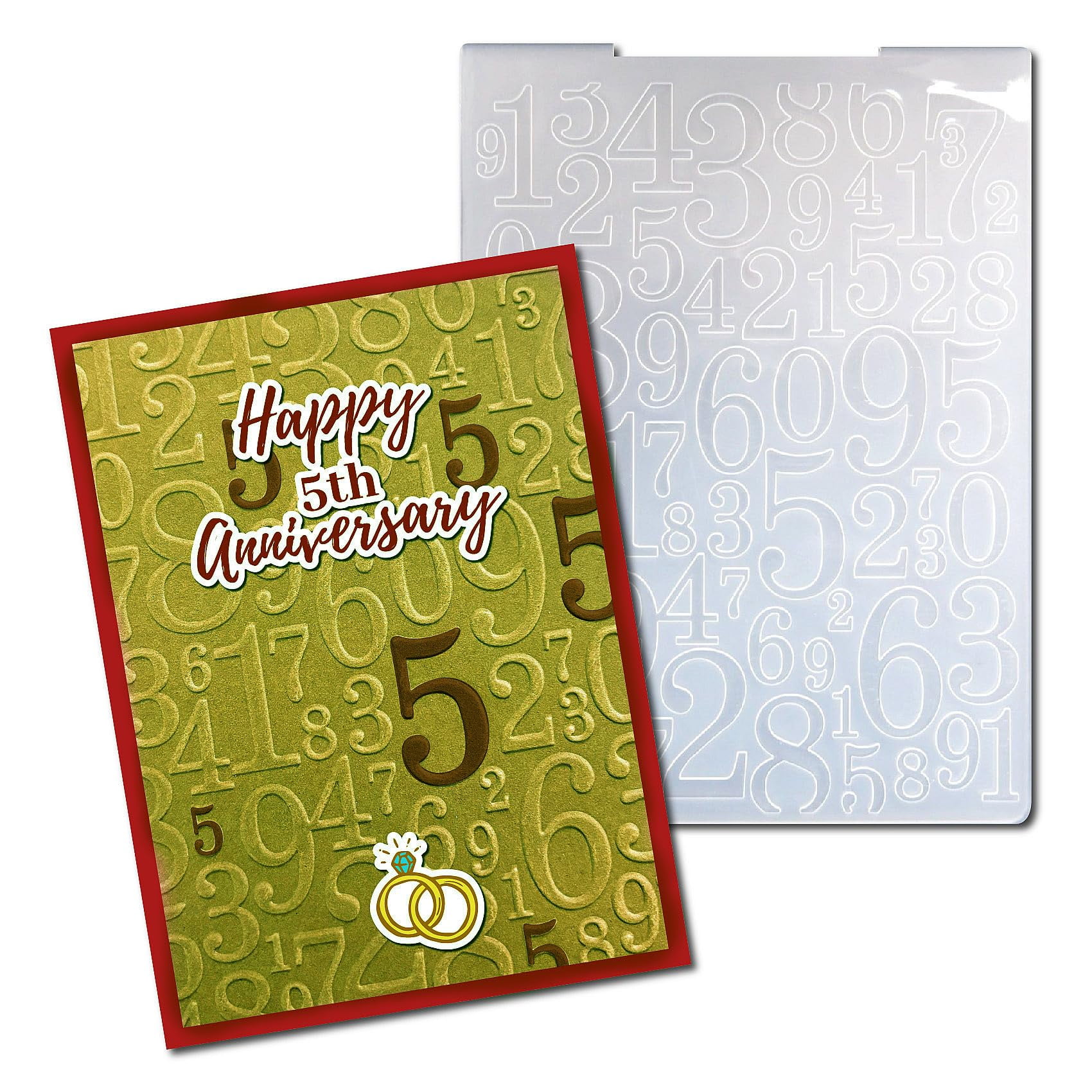 Arbuya Numbers Embossing Folders for Card BSL1 Making 0-9 Numbered ...