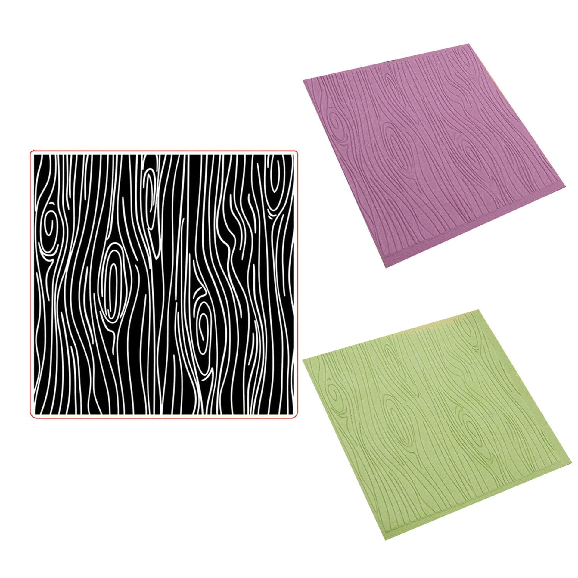 Arbuya Woodgrain Background Plastic TSF6 Embossing Folder (5.9"x5.9 ...