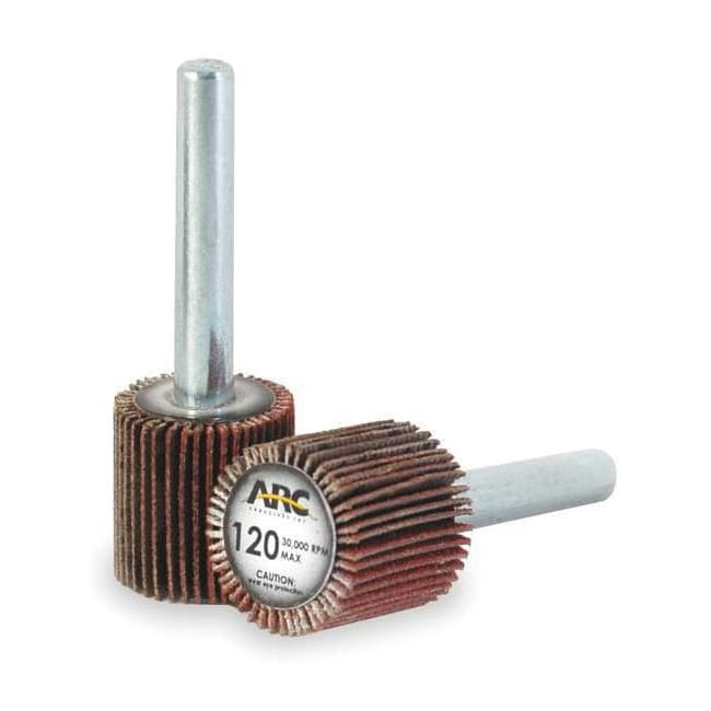 Arc Abrasives 3/4" x 3/4" x 1/4" Mounted Flap Wheel, 120 Grit 11139Z54 ...