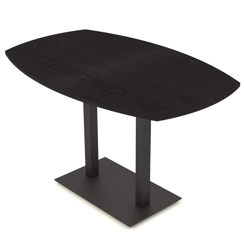 Arc Boat Bistro Height Meeting Table Double Metal Base 46x72 Bar Table ...