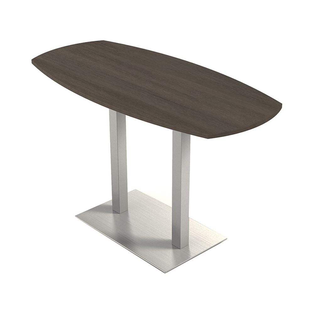 Arc Boat Bistro Height Meeting Table Square Metal Base 34x70 Bar Table ...