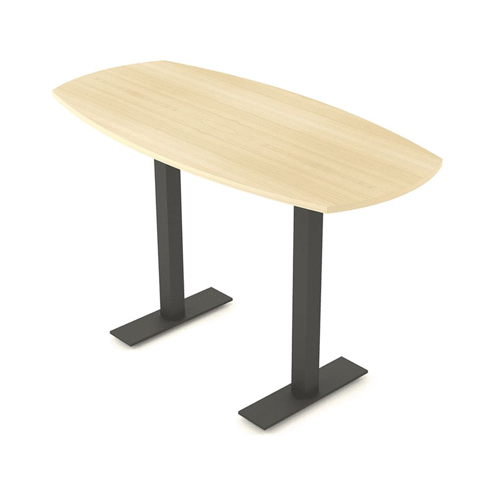 Arc Boat Bistro Height Meeting Table T-Shape Metal Base 34x70 Bar Table ...