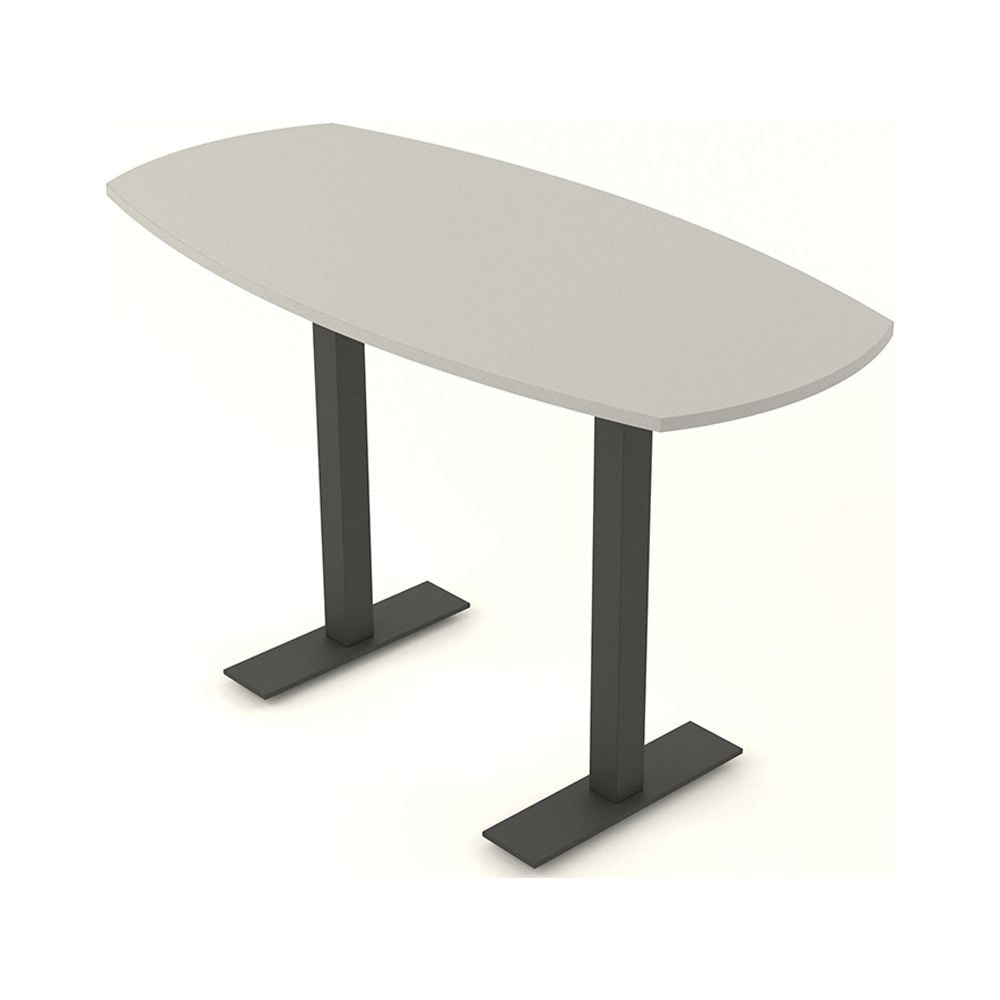 Arc Boat Bistro Height Meeting Table T-Shape Metal Base 34x70 Bar Table ...