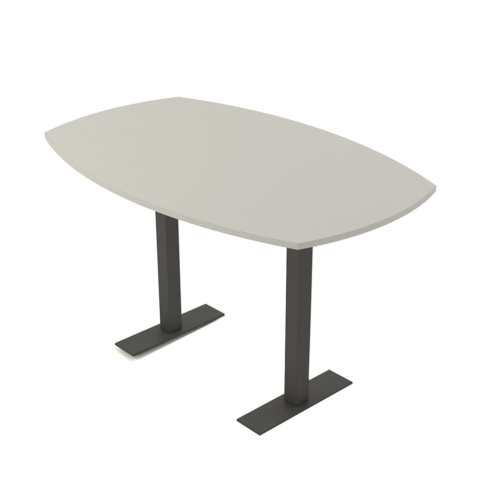 Arc Boat Bistro Height Meeting Table T-Shaped Metal Base 46x72 Bar ...