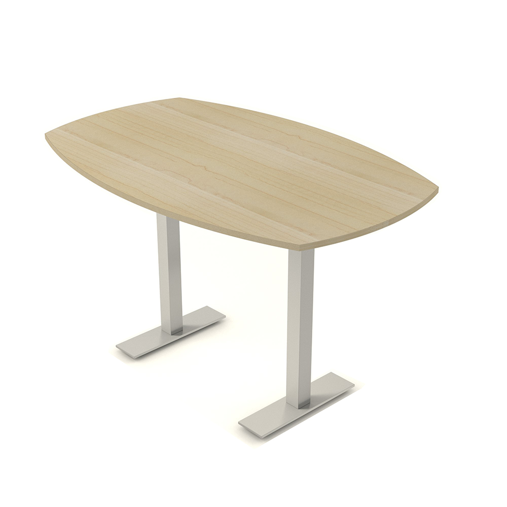 Arc Boat Bistro Height Meeting Table T-Shaped Metal Base 46x72 Bar ...