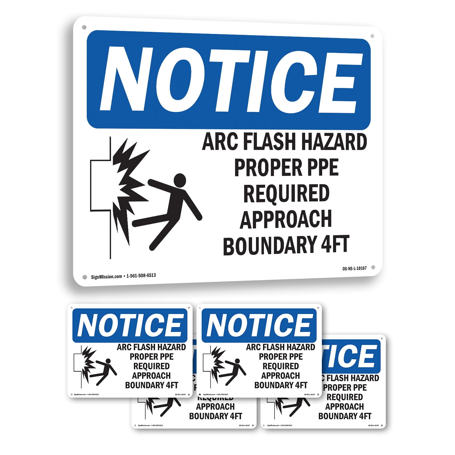 Arc Flash Hazard Proper PPE OSHA Notice Aluminum Sign 24 Inch x 18 Inch ...