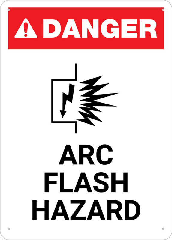 Arc Flash Hazard Sign Outdoor Metal Sign - 12 X 8 Metal Signs For ...