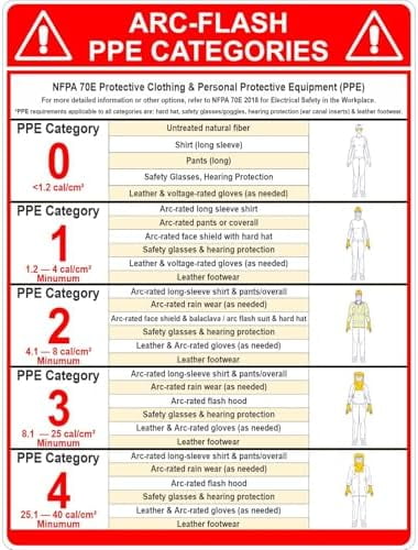 Arc Flash PPE Category Sign Arc Flash Signs L3199 Metal Tin Sign 8 x 12 ...