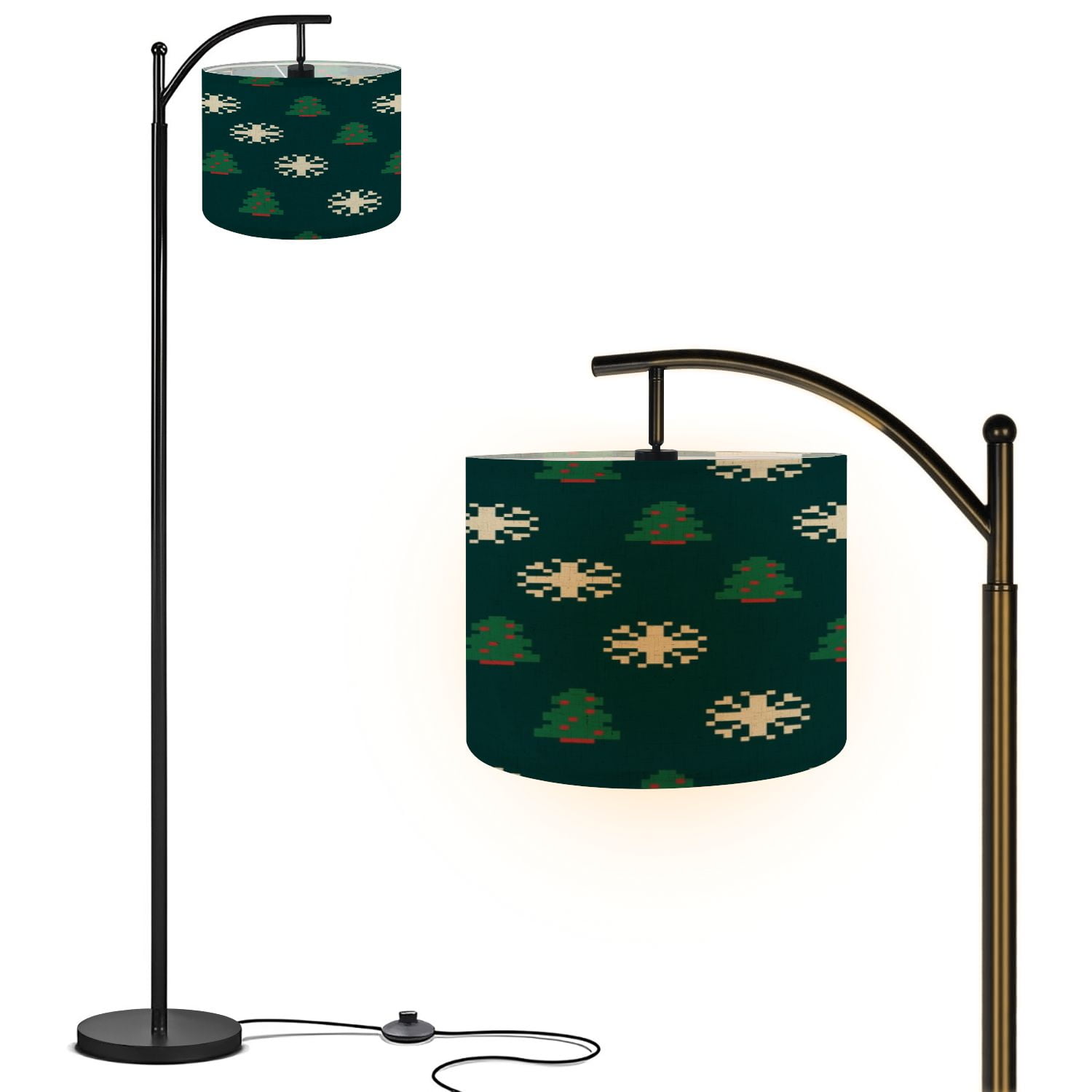 Arc Floor Lamp, 3 Color Temperatures Modern Floor Lamps 8bit pixel ...