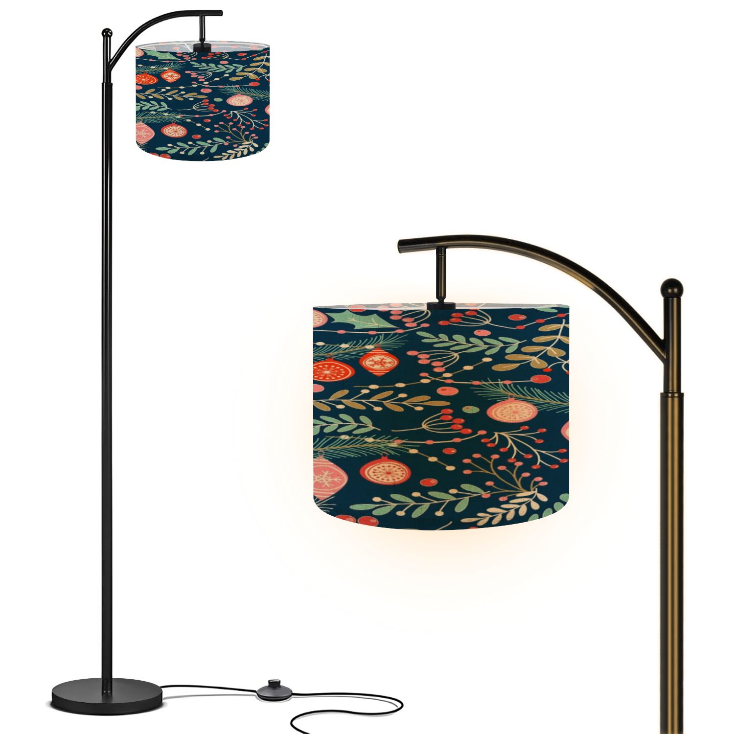 Arc Floor Lamp, 3 Color Temperatures Modern Floor Lamps Christmas ...