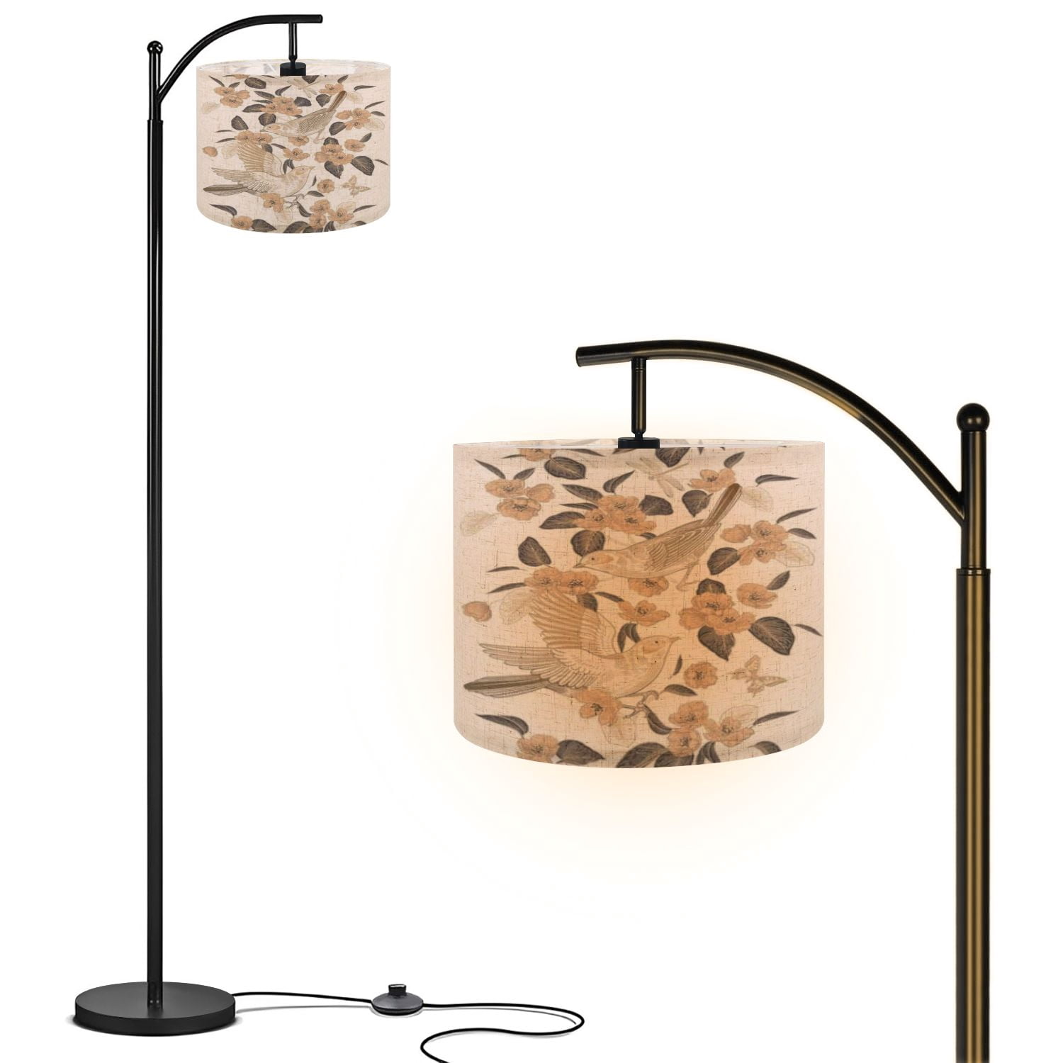Arc Floor Lamp, 3 Color Temperatures Modern Floor Lamps Light delicate ...