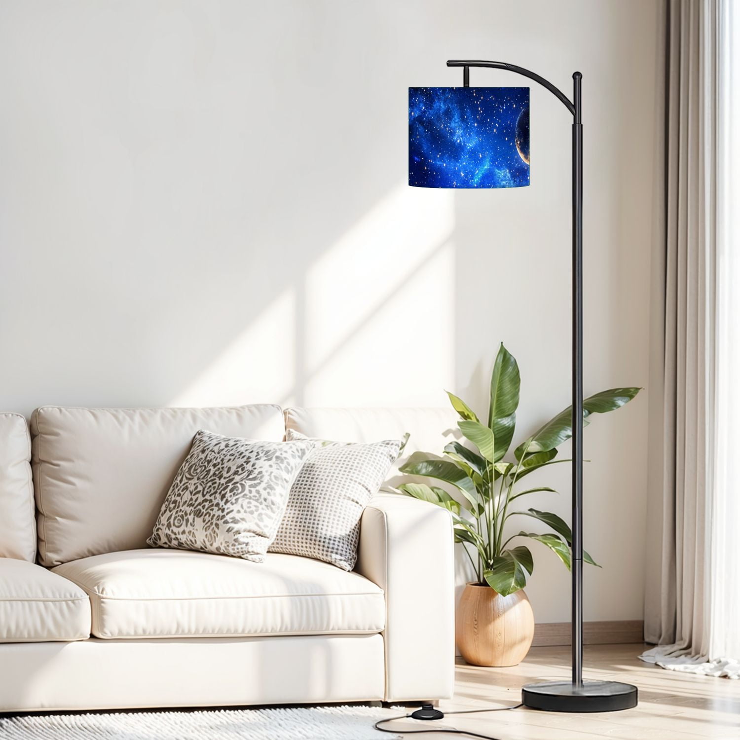 Arc Floor Lamp, 3 Color Temperatures Modern Floor Lamps Outer Space ...