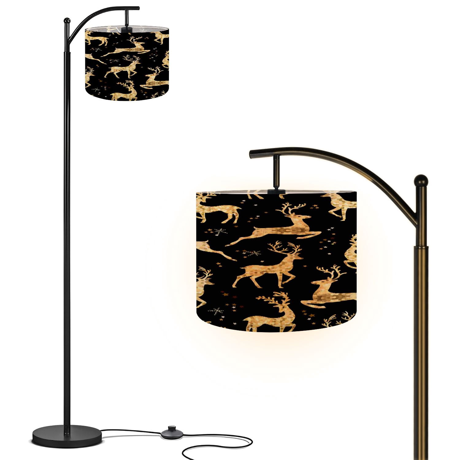 Arc Floor Lamp, 3 Color Temperatures Modern Floor Lamps Seamless ...