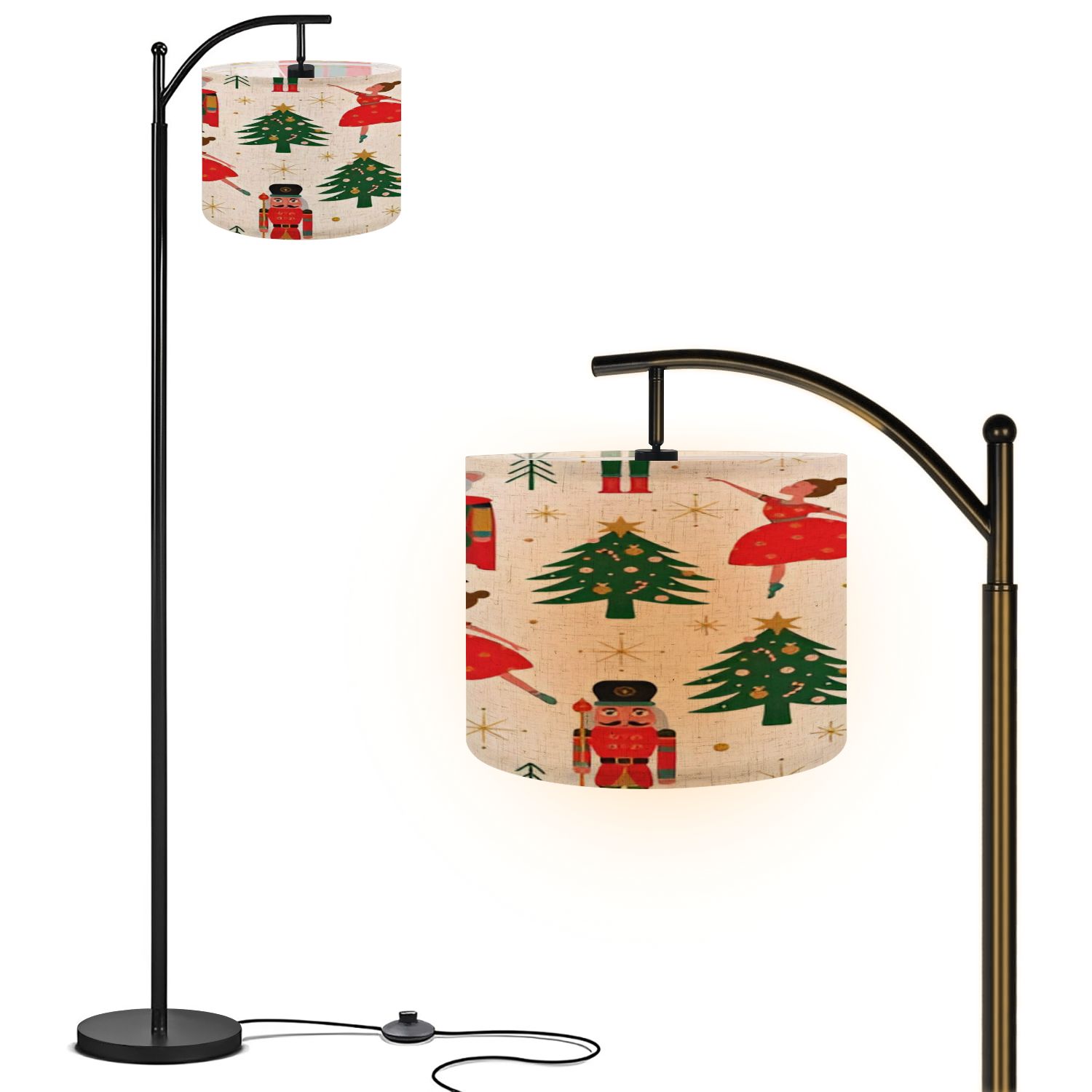 Arc Floor Lamp, 3 Color Temperatures Modern Floor Lamps Seamless ...