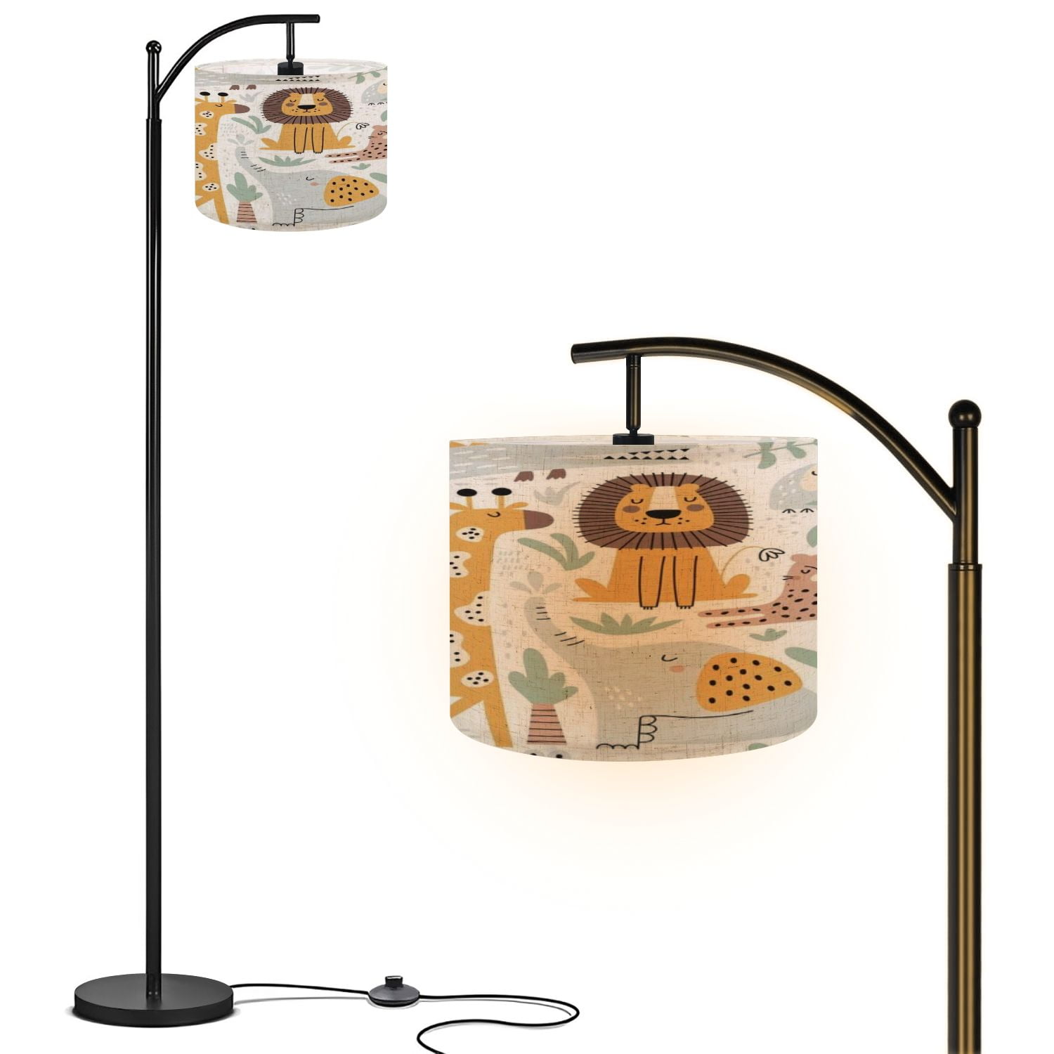 Arc Floor Lamp, 3 Color Temperatures Modern Floor Lamps Seamless ...