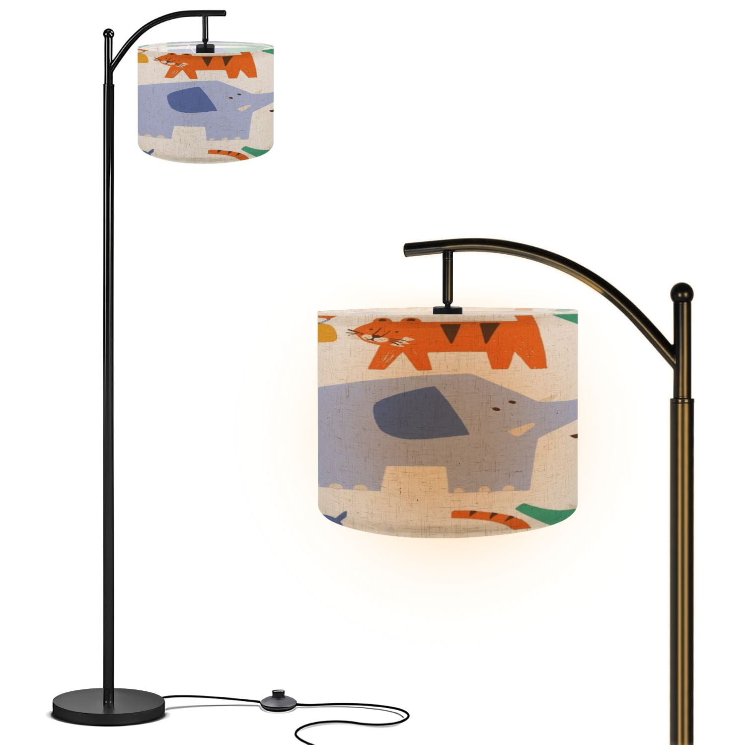 Arc Floor Lamp, 3 Color Temperatures Modern Floor Lamps Seamless ...