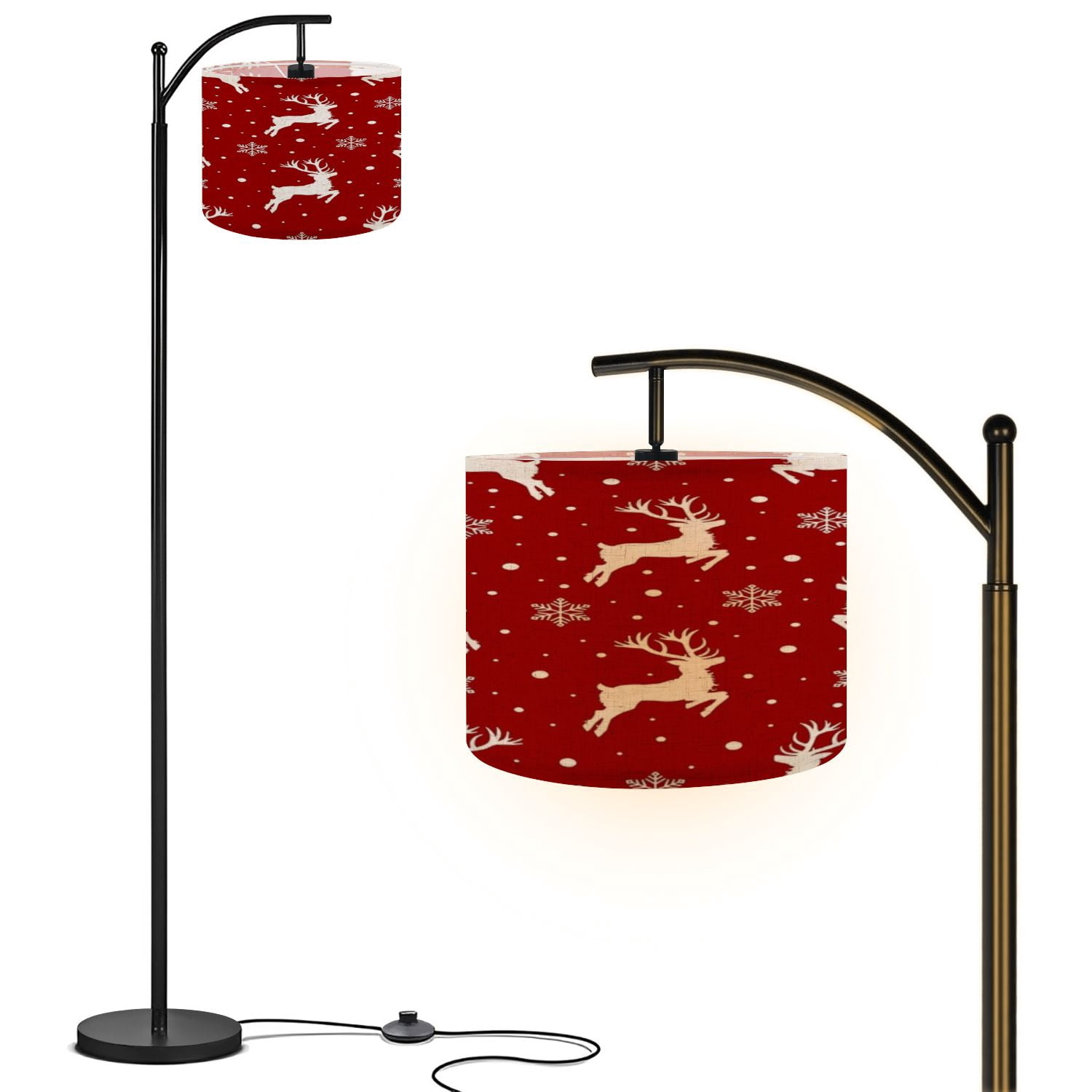 Arc Floor Lamp, 3 Color Temperatures Modern Floor Lamps Seamless ...